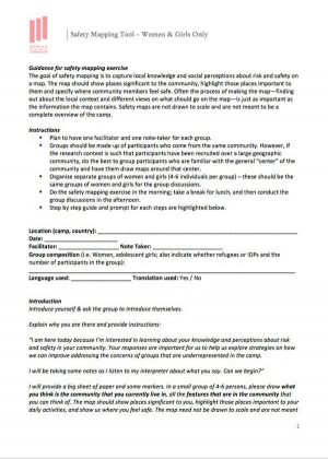 Safety Mapping Exercise Tool - Guidelines for Integrating Gender-Based ...