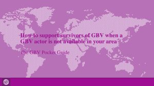 GBV Pocket Guide - Guidelines for Integrating Gender-Based Violence Interventions in ...